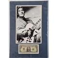 Carl Perkins Signed Dollar Bill in Mounted Display