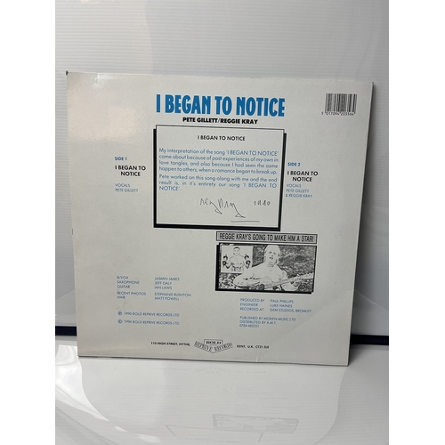 Reg Kray & Pete Gillet dual signed LP cover with original LP