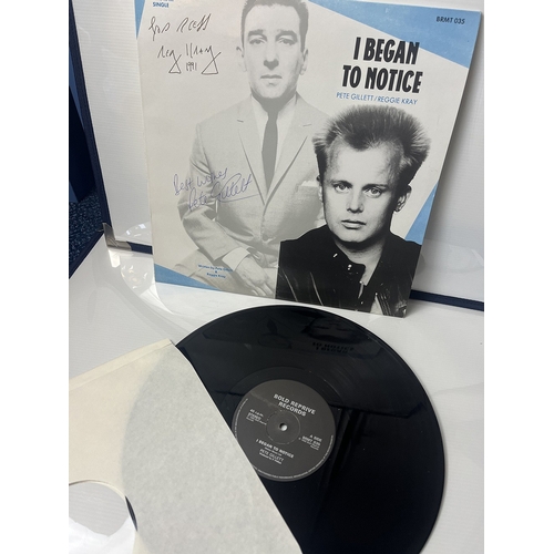 Reg Kray & Pete Gillet dual signed LP cover with original LP