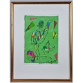Marc Chagall Original Lithograph in colours. "The Green Acrobat"