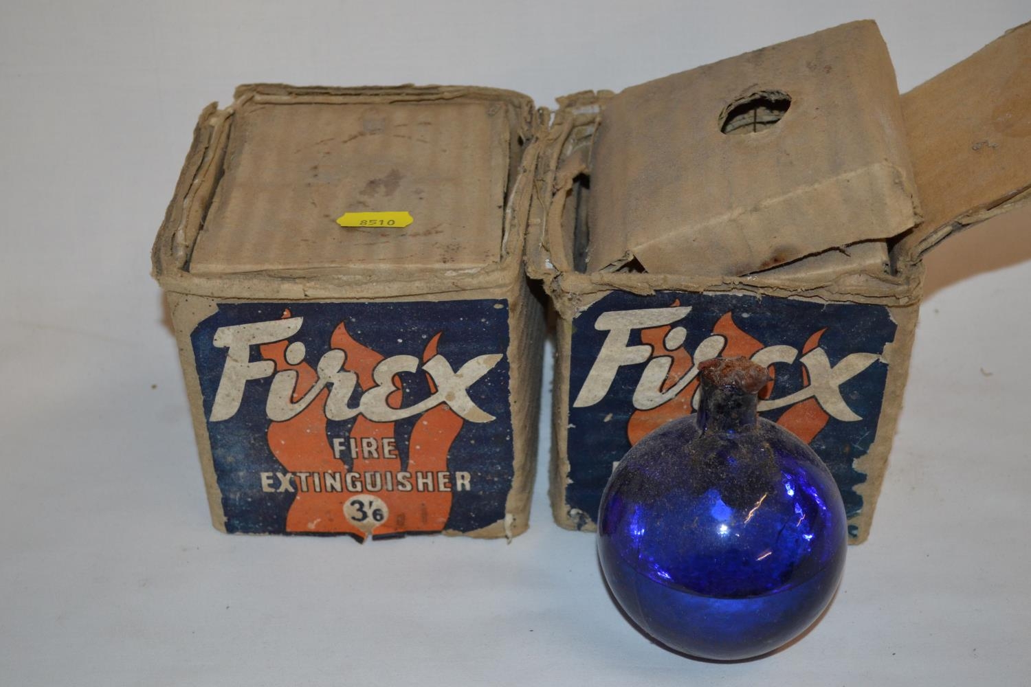 2 FIREX GLASS FIRE EXTINGUISHERS IN ORIGINAL BOXES