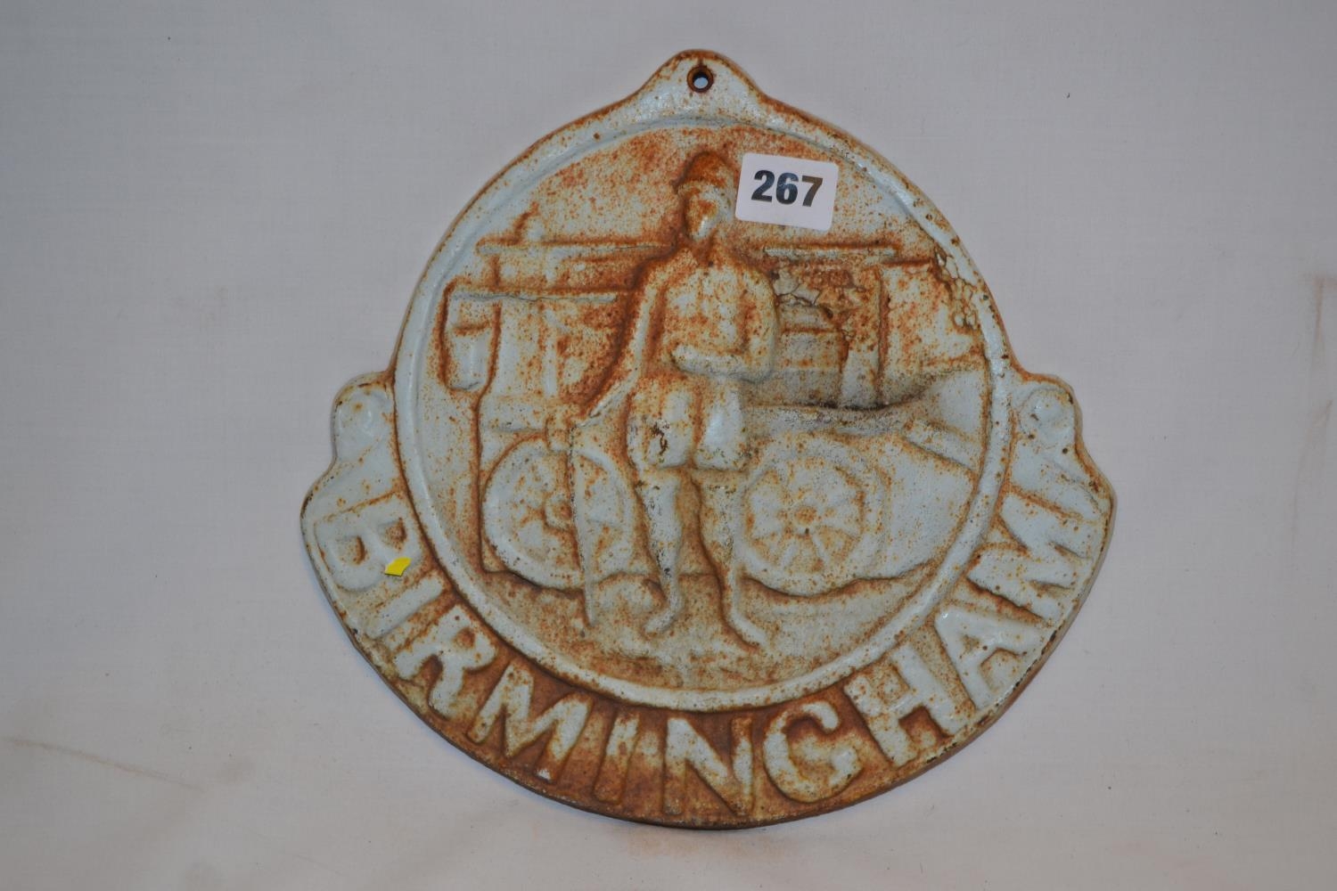 CAST IRON BIRMINGHAM FIRE PLAQUE