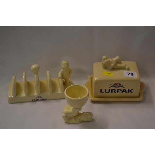 LURPAK BUTTERDISH, EGGCUP AND TOASTRACK