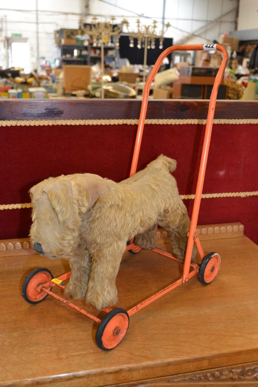 VINTAGE PUSH ALONG DOG BABY WALKER