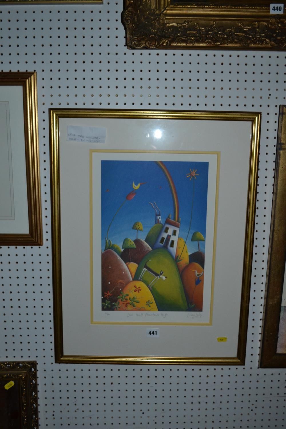 LIMITED EDITION COLOURED PRINT "LOVE THAT'S MOUNTAINS HIGH" AFTER LIBBY ...