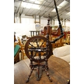 LATE 19TH CENTURY STAINED BEECH SPINNING WHEEL