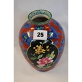 LEIGHTON POTTERY VASE WITH OVERALL FLORAL DECORATION