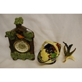 CREATIVE WORLD 1971 CHINA CUCKOO CLOCK FLASK, TUSCAN DECORO POTTERY ...