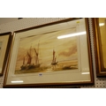 WATERCOLOUR "THOMAS BARGES" SIGNED A EVERARD