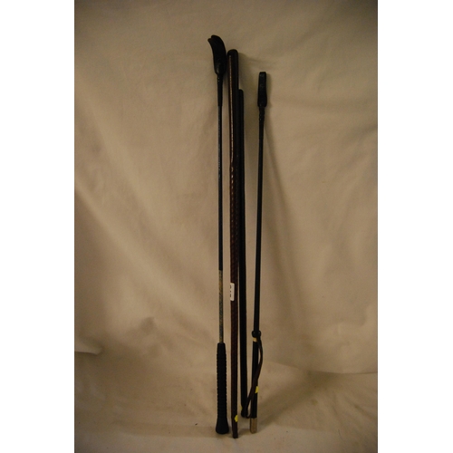 4 VARIOUS RIDING CROPS