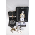 COMPASS, JEWELLER'S LOOP, POCKET WATCH AND HALEX WHISTLE