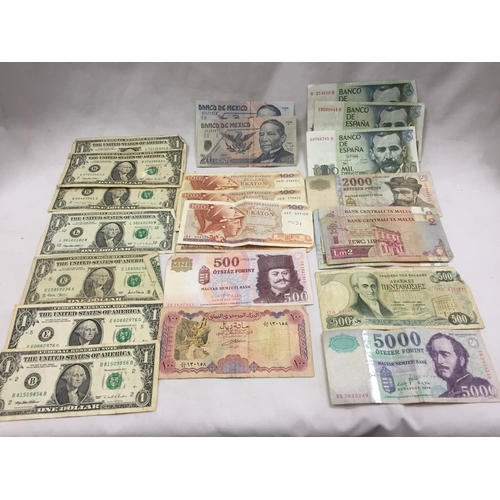 QUANTITY OF FOREIGN BANK NOTES