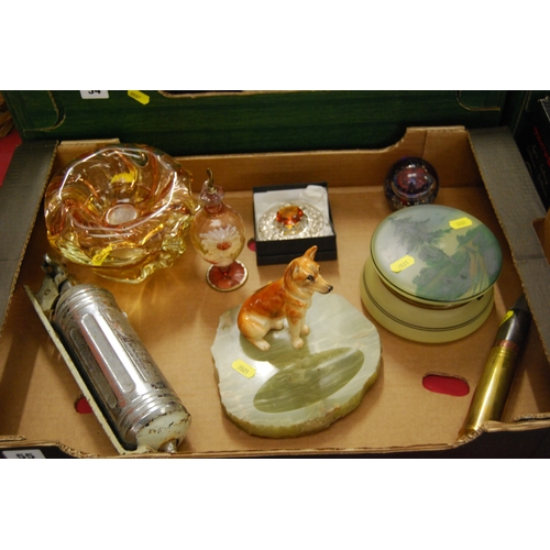 VINTAGE SITZENDORF FIGURE OF GERMAN SHEPHERD DOG DESK STAND ON ...