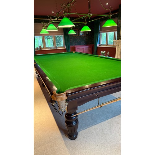 RILEY FULL SIZED SLATE BED SNOOKER TABLE, TOGETHER WITH CUES, BALLS ...