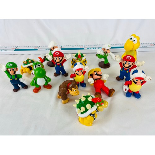 A collection of Super Mario Figures