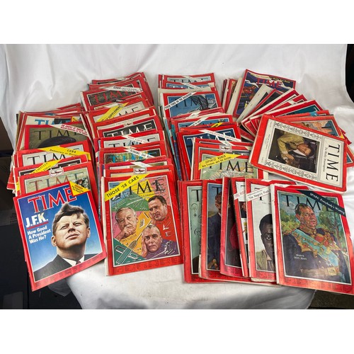 A substantial collection of Times Magazines from the 1950's and 1960's