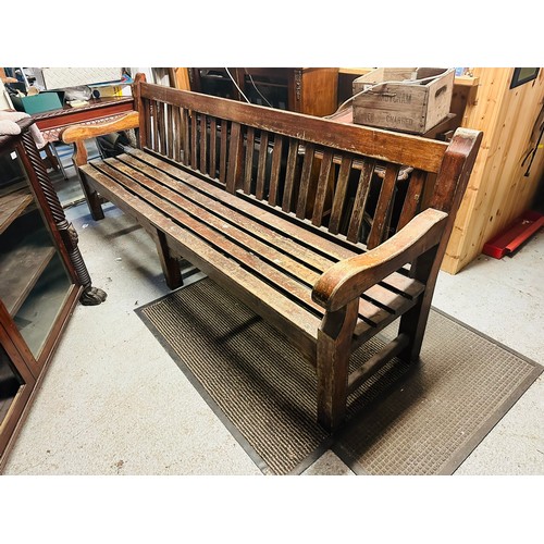 London Underground large wooden bench, originally taken from Paddington ...