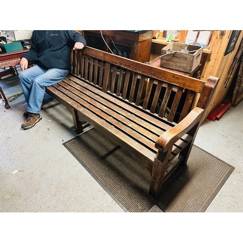 London Underground large wooden bench, originally taken from Paddington ...