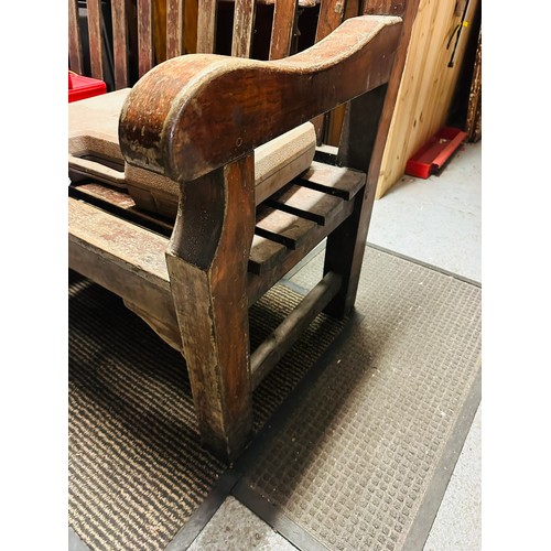 London Underground large wooden bench, originally taken from Paddington ...