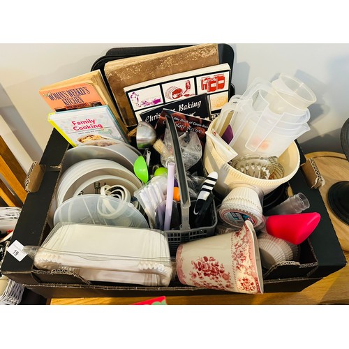 A box lot of baking items