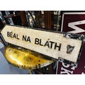 Beal na Blath Irish road sign, 2 sided with Irish harp, 42'' x 10''