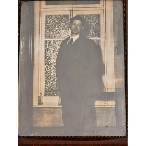 Young Michael Collins old pictorial print, 49cm h x 39cm w