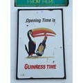 “Opening Time Is Guinness Time” embossed pictorial pub advertising ...
