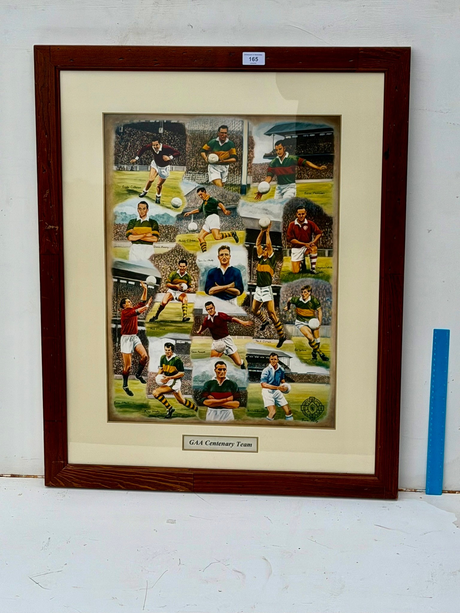GAA Football Centenary Team pictorial pub advertising, 81cm h x 65cm w