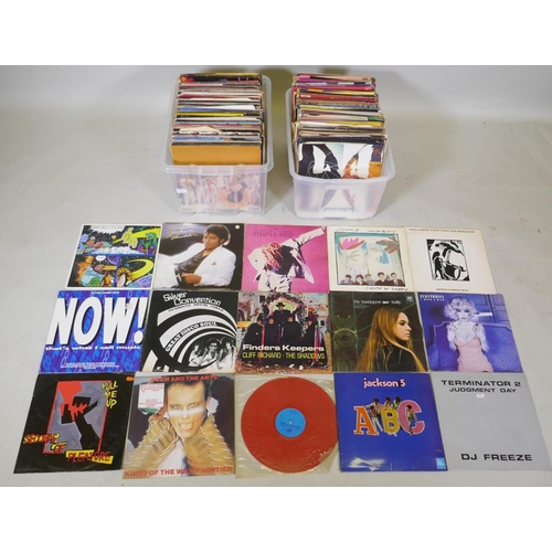 A large quantity of vintage vinyl LPs, 12" singles and DJ promotional ...