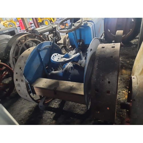 Early Austin tractor, on steel wheels. Engine needs recommissioning