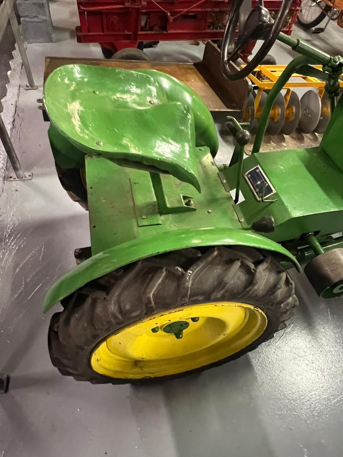 Replica John Deere miniature tractor with petrol engine