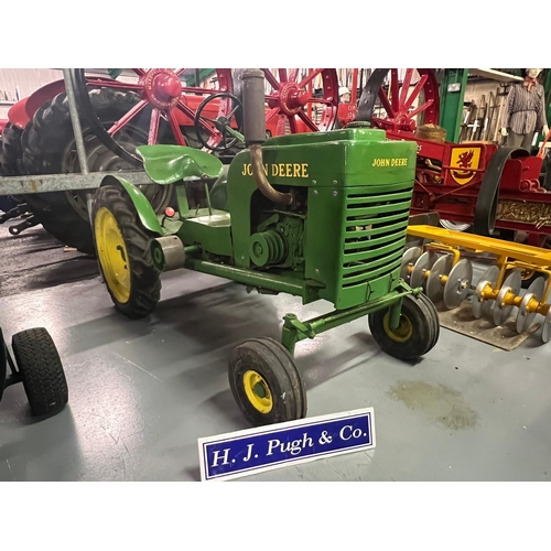 Replica John Deere miniature tractor with petrol engine