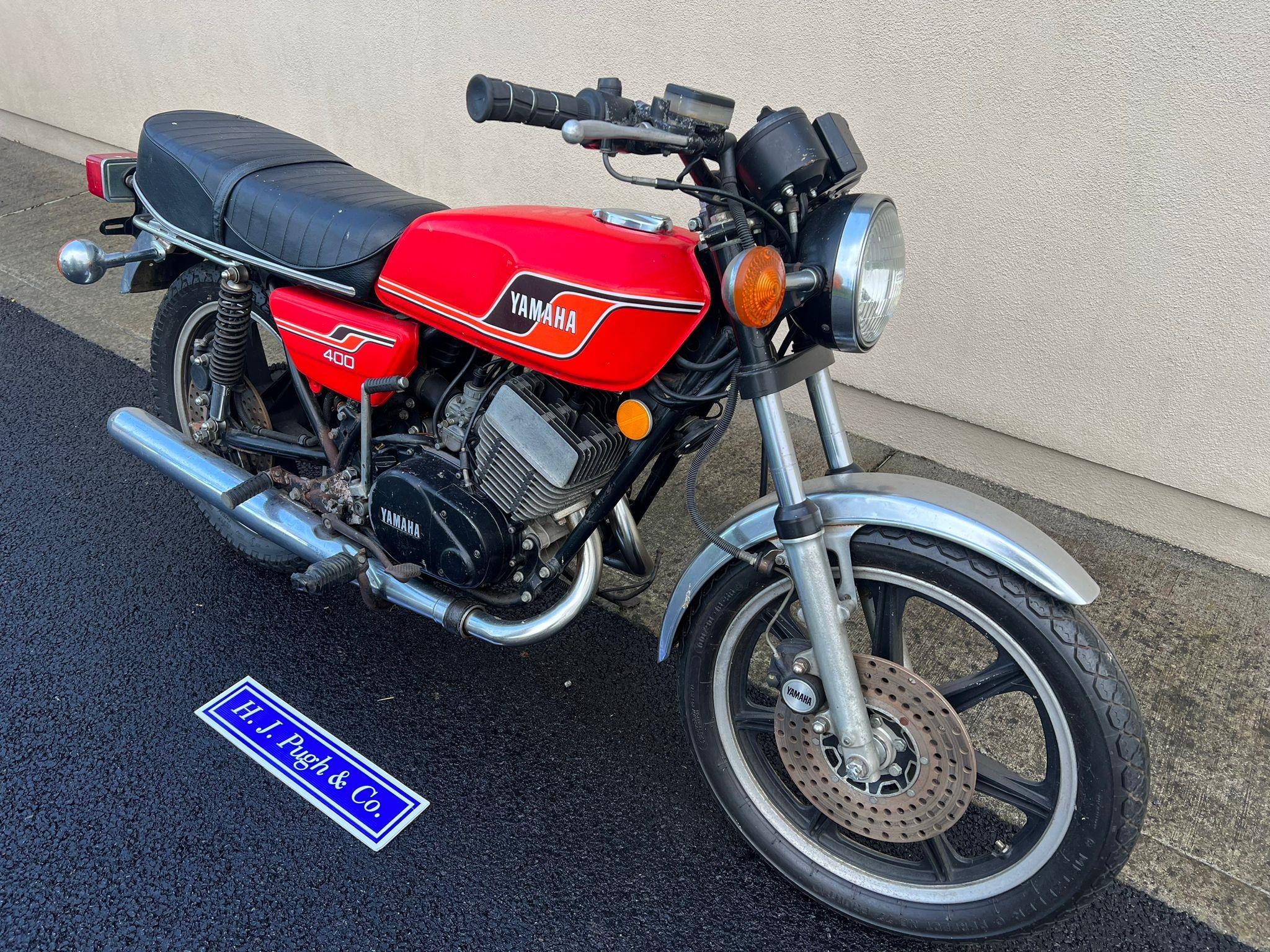 Yamaha RD 400 Motorcycle. 1976. 400cc. Frame no. 1A1-309974 Engine no ...