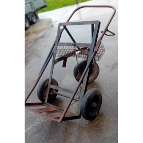Oxy-acetylene bottle trolley