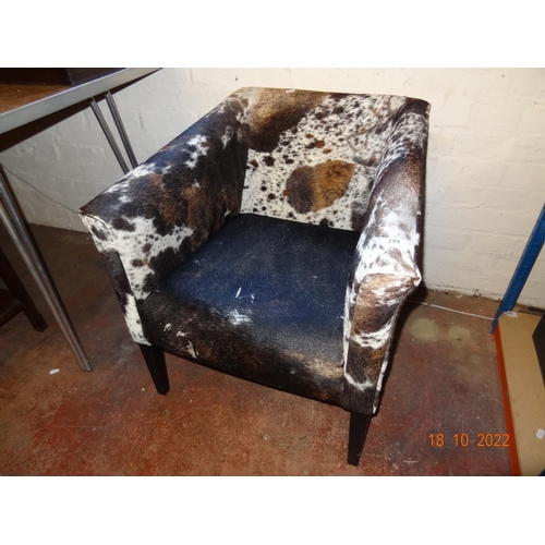 Cowhide armchair