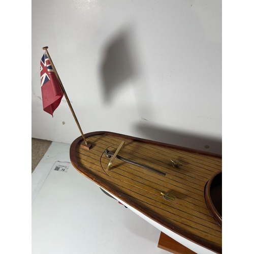 AN EDWARDIAN-STYLE LIVE STEAM LAUNCH, MODERN the hull carved from the ...