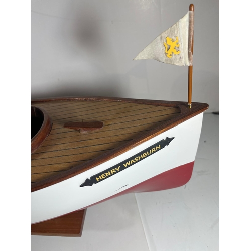AN EDWARDIAN-STYLE LIVE STEAM LAUNCH, MODERN the hull carved from the ...