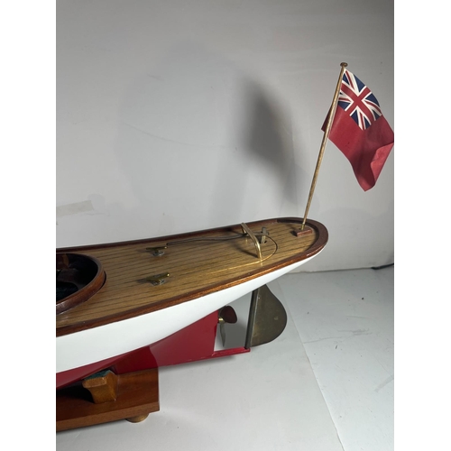 AN EDWARDIAN-STYLE LIVE STEAM LAUNCH, MODERN the hull carved from the ...