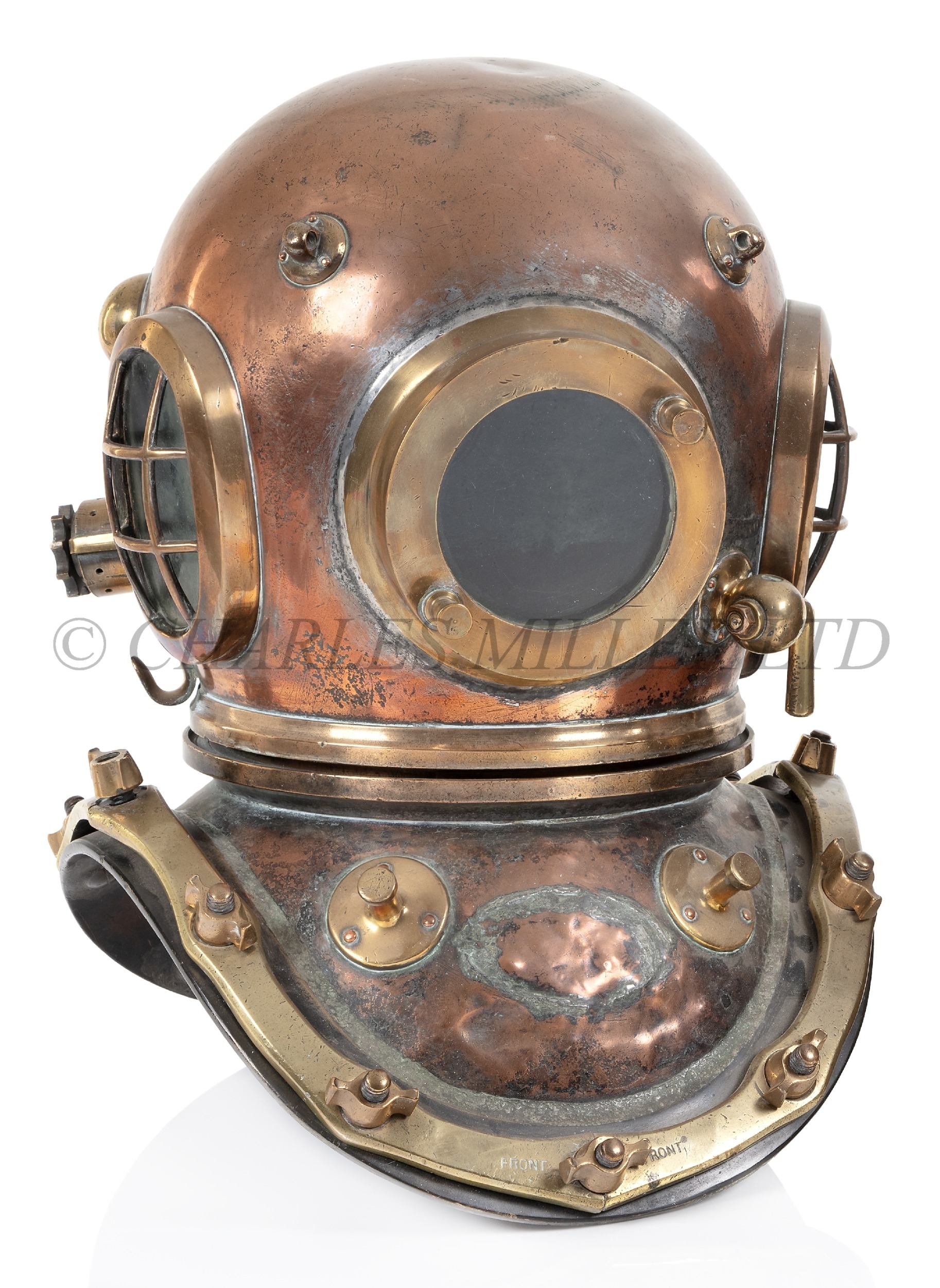 A 12-BOLT DIVING HELMET BY SIEBE GORMAN & CO. LTD, NO. 11479 (MATCHING ...