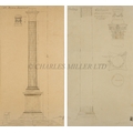 ARCHITECTURAL DESIGN DRAWINGS FOR LONDON'S NELSON COLUMN, 1843 original ...