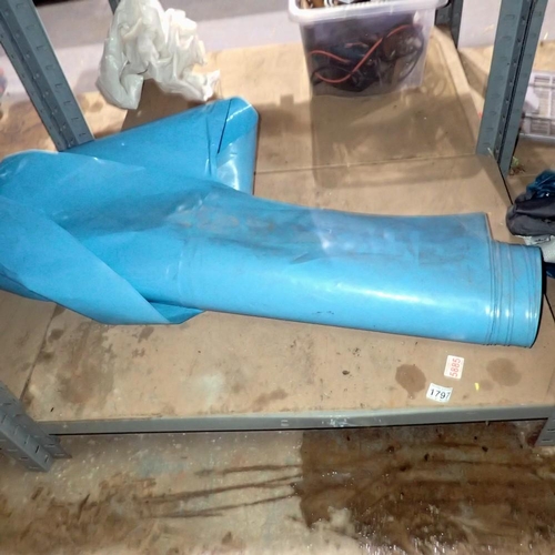 Large roll of blue DPM visqueen. Not available for in-house P&P