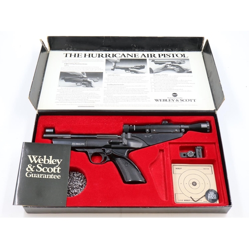 Webley 'The Hurricane' air pistol .22, comes with Webley 1.5 x 15 scope ...