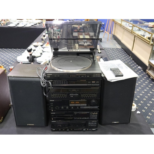 Pioneer Hi-Fi system with speakers, remote and manual and Pioneer ...