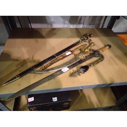 Selection of swords including Oriental examples. Not available for in ...