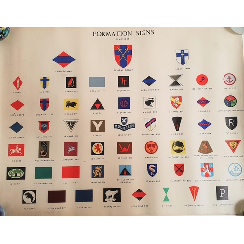FORMATION SIGNS OF THE 21 ARMY GROUP dated 8th May 1945, two sheets ...