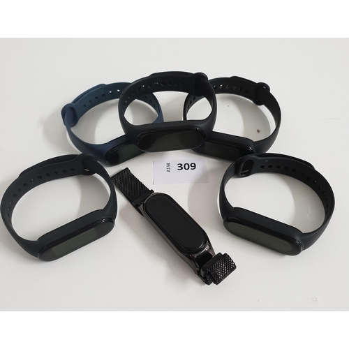 SELECTION OF SIX GENERIC FITNESS TRACKERS including Mi