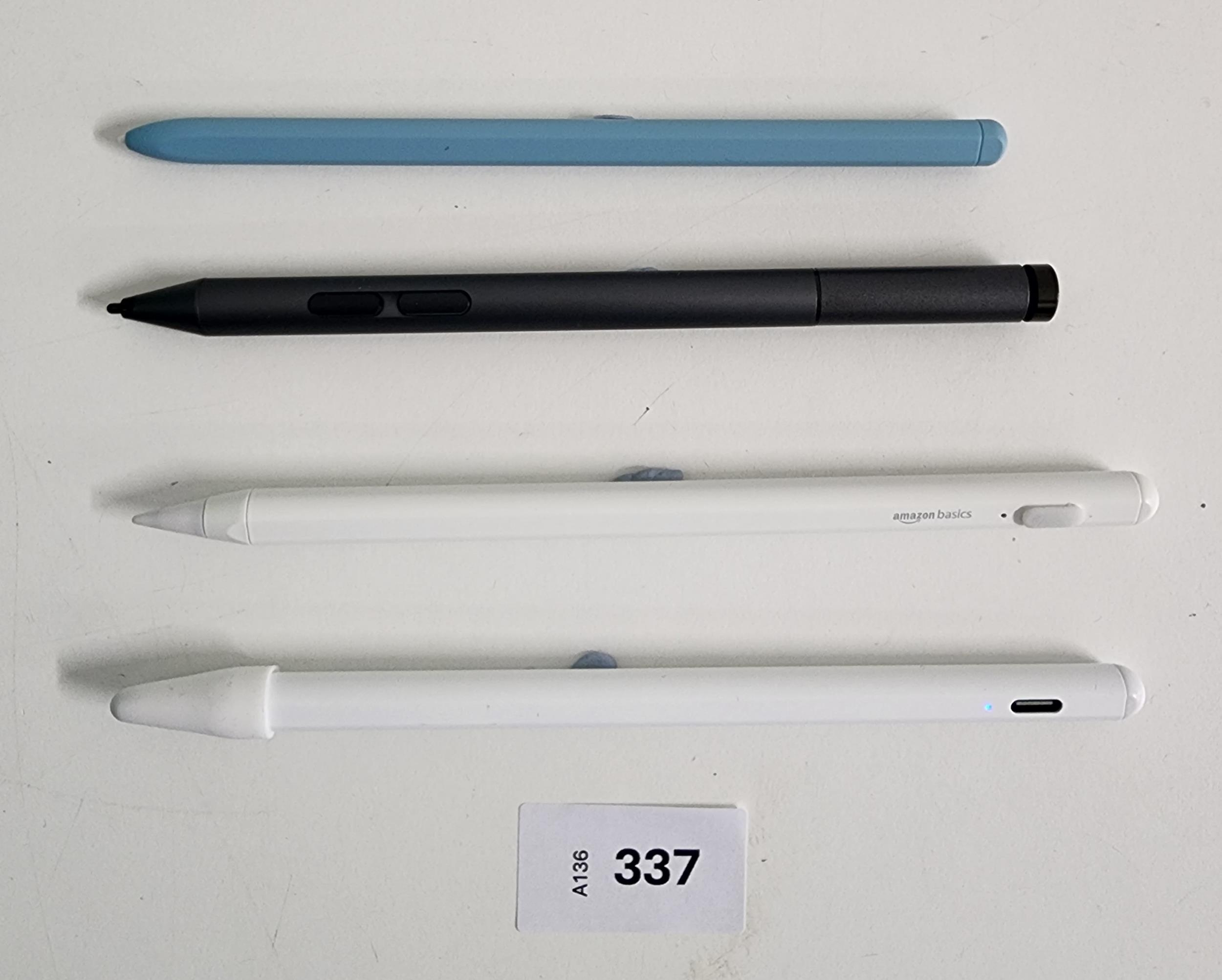 FOUR COMPUTER STYLUS PENCILS