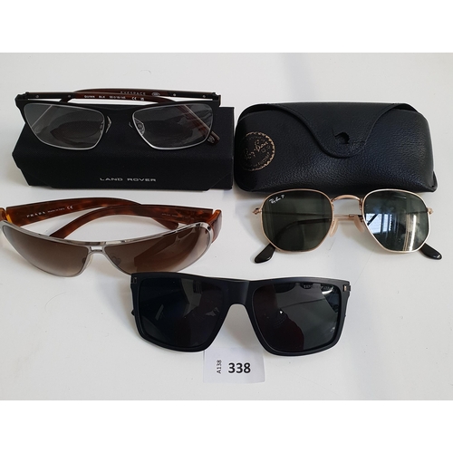 THREE PAIRS OF DESIGNER SUNGLASSES AND A PAIR OF GLASSES the sunglasses ...
