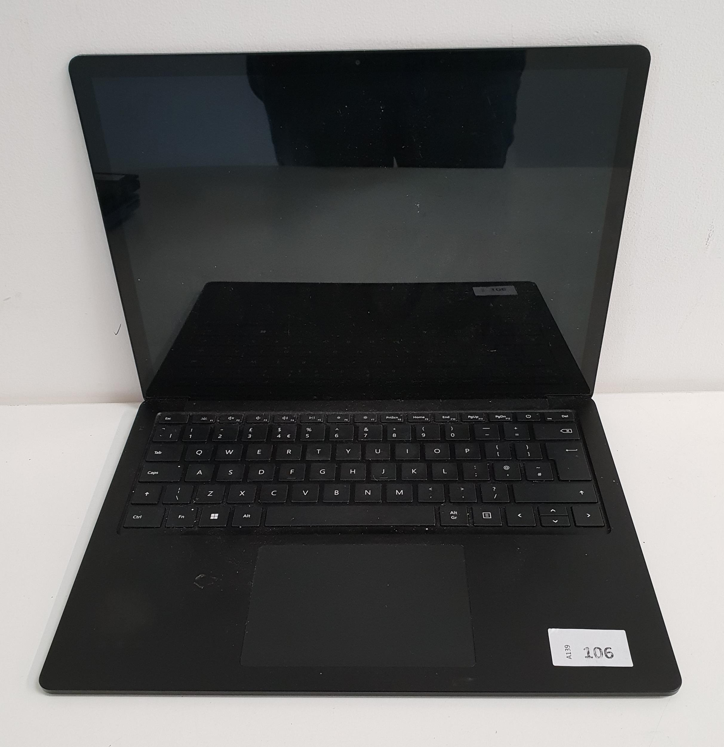 MICROSOFT SURFACE LAPTOP 4 model 1951, serial number 017728321557 ...
