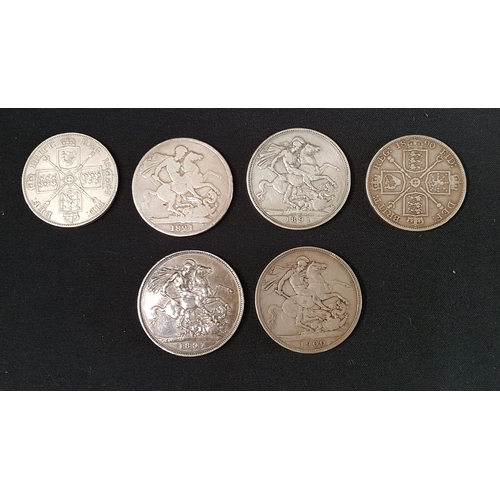 SELECTION OF SILVER BRITISH COINS comprising a George IV 1821 Crown ...